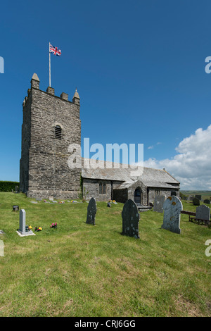 Forrabury Church, Boscastle, on the North Cornwall coast Stock Photo ...