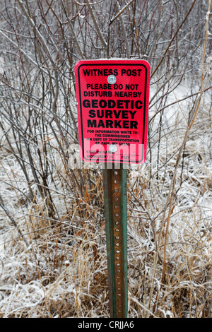 A survey Marker Witness post Stock Photo: 24904025 - Alamy