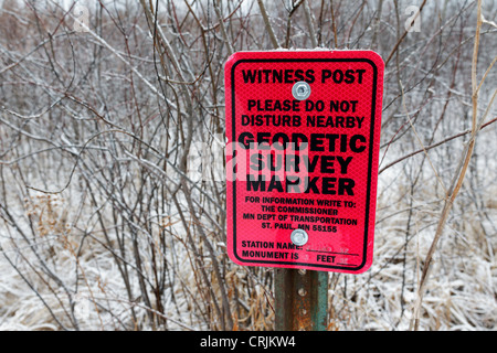 A survey Marker Witness post Stock Photo: 24904025 - Alamy