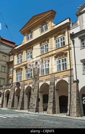 The building of Czech parliament and government with Prague castle in ...