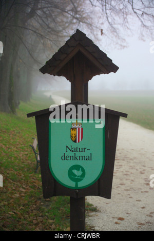 austrian sign for natural monument Stock Photo - Alamy