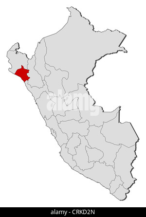 Map of Lambayeque Stock Photo - Alamy