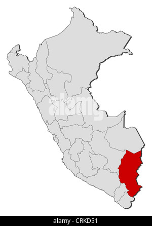 Map of Puno Stock Photo - Alamy