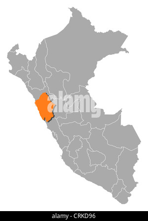 Map of Ancash Stock Photo - Alamy