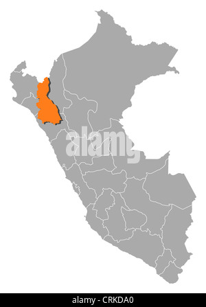 Map of Cajamarca Stock Photo - Alamy