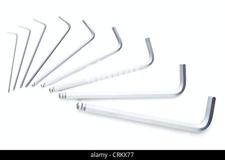 six-sided wrench isolated on white background Stock Photo - Alamy