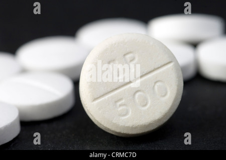 A close up of a 500mg pill Stock Photo - Alamy