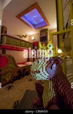 Interior of adventure themed room at the Hotel Legoland, Legoland ...