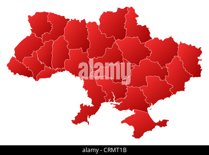 Ukraine on gray political globe with embedded flag. 3D illustration ...