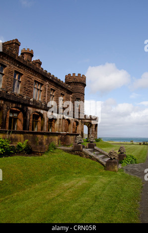Scotland, Hebrides, Isle of Rum (aka Rhum). Historic Kinloch Castle, c ...