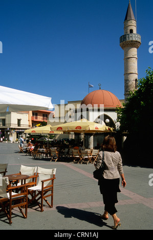 greece dodecanese kos the main street of tingaki Stock Photo - Alamy