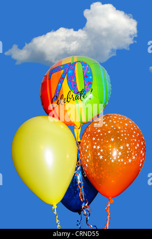 Bunch of 70th Birthday balloons Stock Photo - Alamy