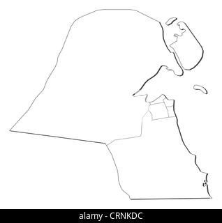 Political map of Kuwait with the several governorates Stock Photo - Alamy