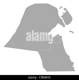 Political map of Kuwait with the several governorates Stock Photo - Alamy