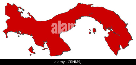 Political map of Panama with the several provinces Stock Photo - Alamy