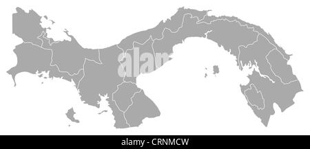 Political map of Panama with the several provinces Stock Photo - Alamy