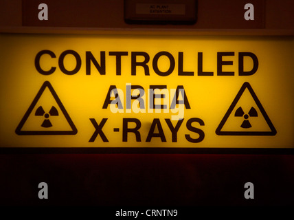 Controlled X-Ray Area Sign Stock Photo - Alamy