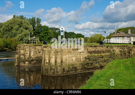 Naburn Lock Locks on River Ouse in summer near York North Yorkshire ...