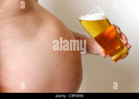 beer belly man Stock Photo - Alamy
