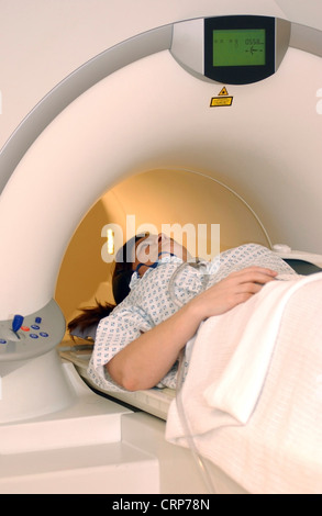 Female body, CT scan. 3-D computed tomography (CT) scan of a female ...