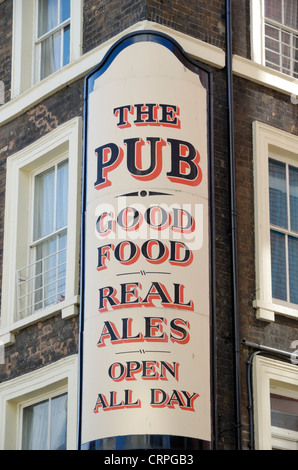 Pub sign advertising real ales Sussex England Stock Photo - Alamy