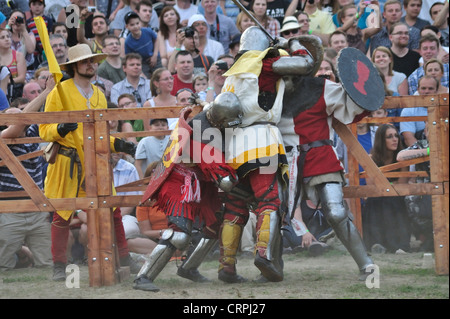 Knights, tournament chivalry. Medieval Festival in Domfront (Orne ...