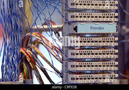 Crown Telecom plug with shield Provider Stock Photo - Alamy