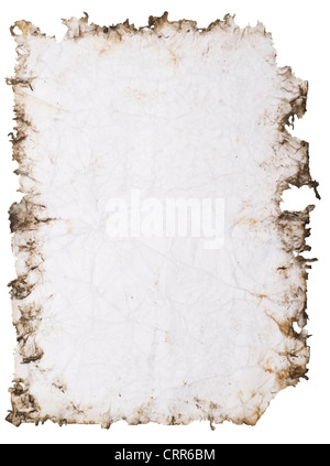 Stained old paper with rough edges Stock Photo - Alamy