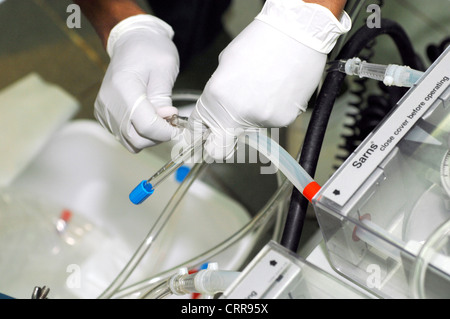 A cardiopulmonary bypass, or heart-lung machine, has taken over the ...