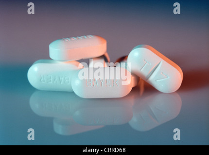 Oval tablets by Bayer Stock Photo - Alamy