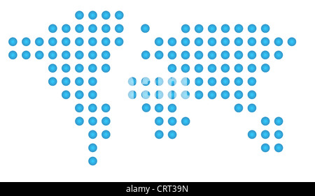 Abstract blue background with map Stock Photo - Alamy