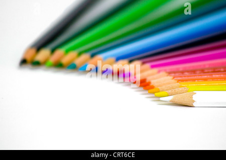 Arrays of colorful pencils Stock Photo - Alamy