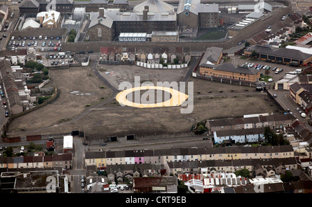 Aerial view of where the Vetch Field used to be in Swansea City centre ...