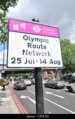 Olympic Route Network signs London 2012 Olympics, Victoria Embankment ...
