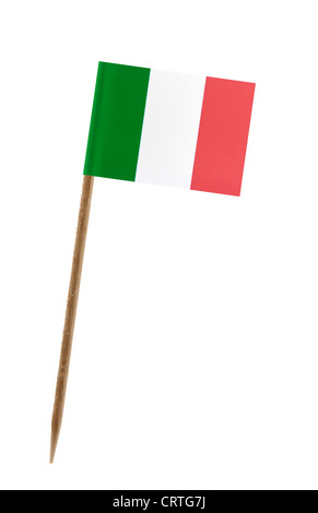Small paper flag of Italy isolated on white Stock Photo - Alamy