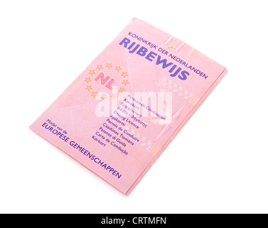Dutch drivers license isolated on white background Stock Photo - Alamy