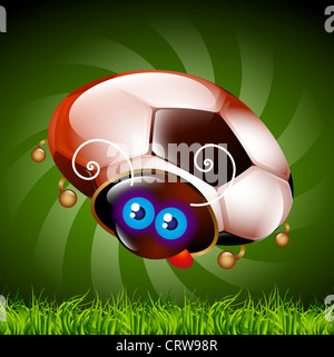 Floral frame with ladybug, element for design, vector illustration ...