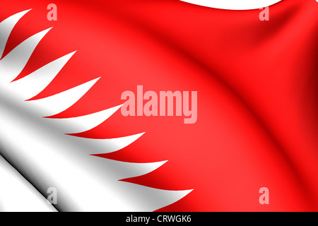 Flag of Bahrain. Close up. Front view Stock Photo - Alamy