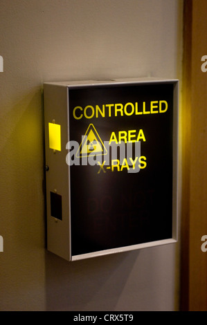 X ray controlled area sign Stock Photo - Alamy