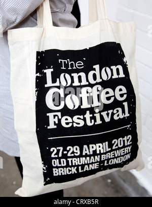 People coffee tasting at the London Coffee Festival, the Old Truman ...