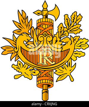 The Coat of Arms of the French Republic Stock Photo - Alamy