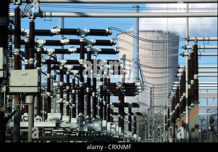 Substation at RWE gas power plant Emsland Stock Photo - Alamy