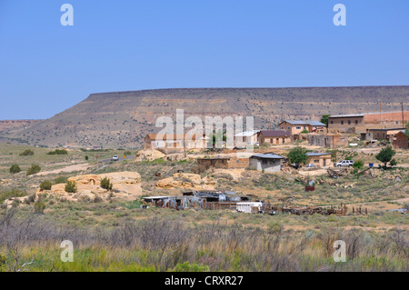 Poor dwellings of Indians in Native American reservation, Flagstaff ...