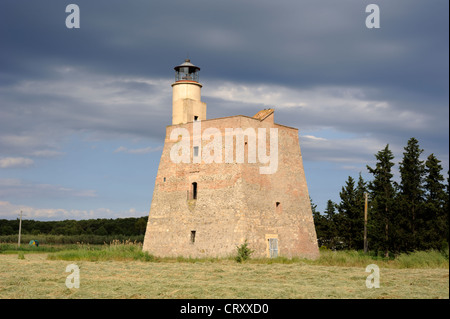 Italy, Basilicata, Ionian coast, Scanzano Jonico, ancient coastal tower ...