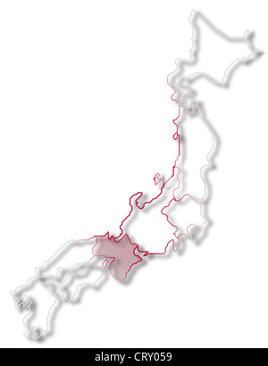 Japan maps and flags. National symbols of watercolor style Stock Photo ...