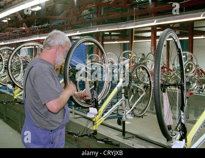 Bicycle production in the Central German bicycle works Stock Photo - Alamy