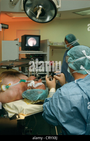 LARYNX, ENDOSCOPY EXAMINATION Stock Photo - Alamy