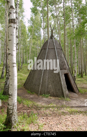 Evenki settlement, Settlement Talzy, Irkutsk region, Baikal, Siberia ...