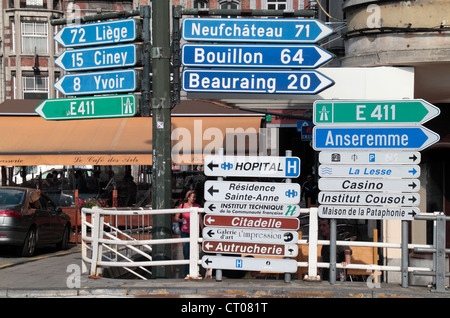Road signs in Belgium Stock Photo - Alamy