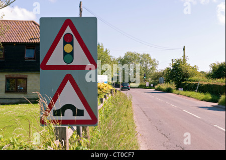A hump bridge road sign in the United Kingdom Stock Photo - Alamy